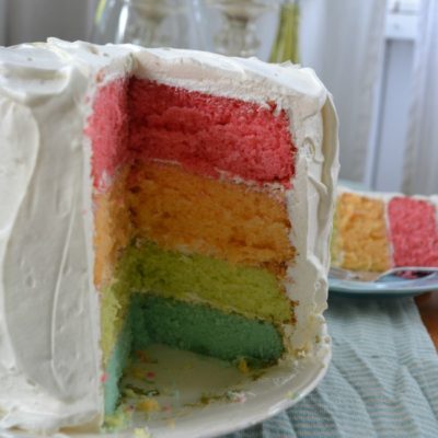 Easy Jello Rainbow Cake - Red Cottage Chronicles