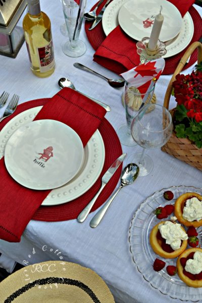 Red, White (& Blue) Tablescape Blog Hop - Canada Day Tablescape Ideas