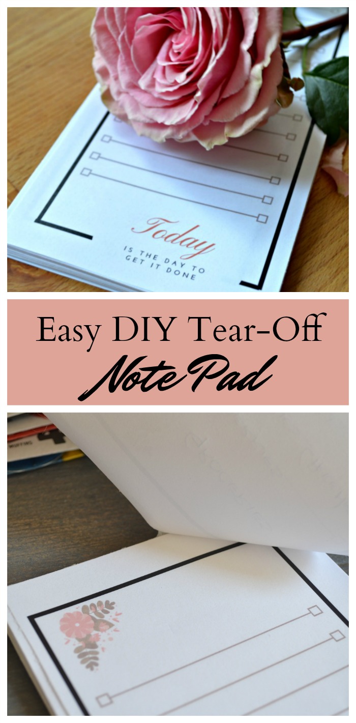 Easy Tear Off DIY Notepad - Red Cottage Chronicles