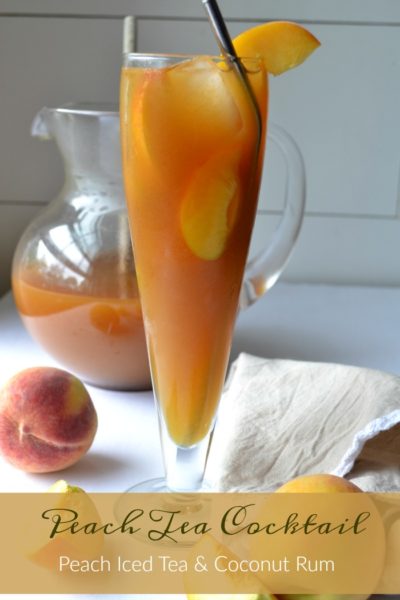 Peach Iced Tea - Just Add Coconut Rum to Make It A Summer Cocktail