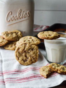 easy drop cookies made with Heath English Toffee Bits