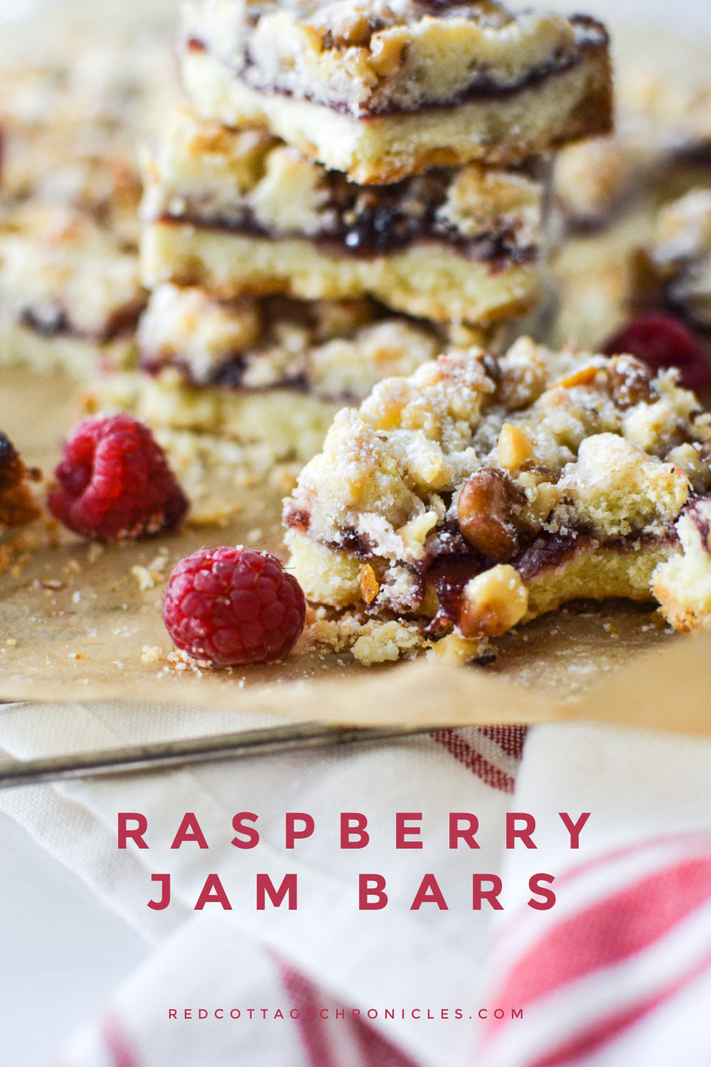 Raspberry Jam Bars - Red Cottage Chronicles