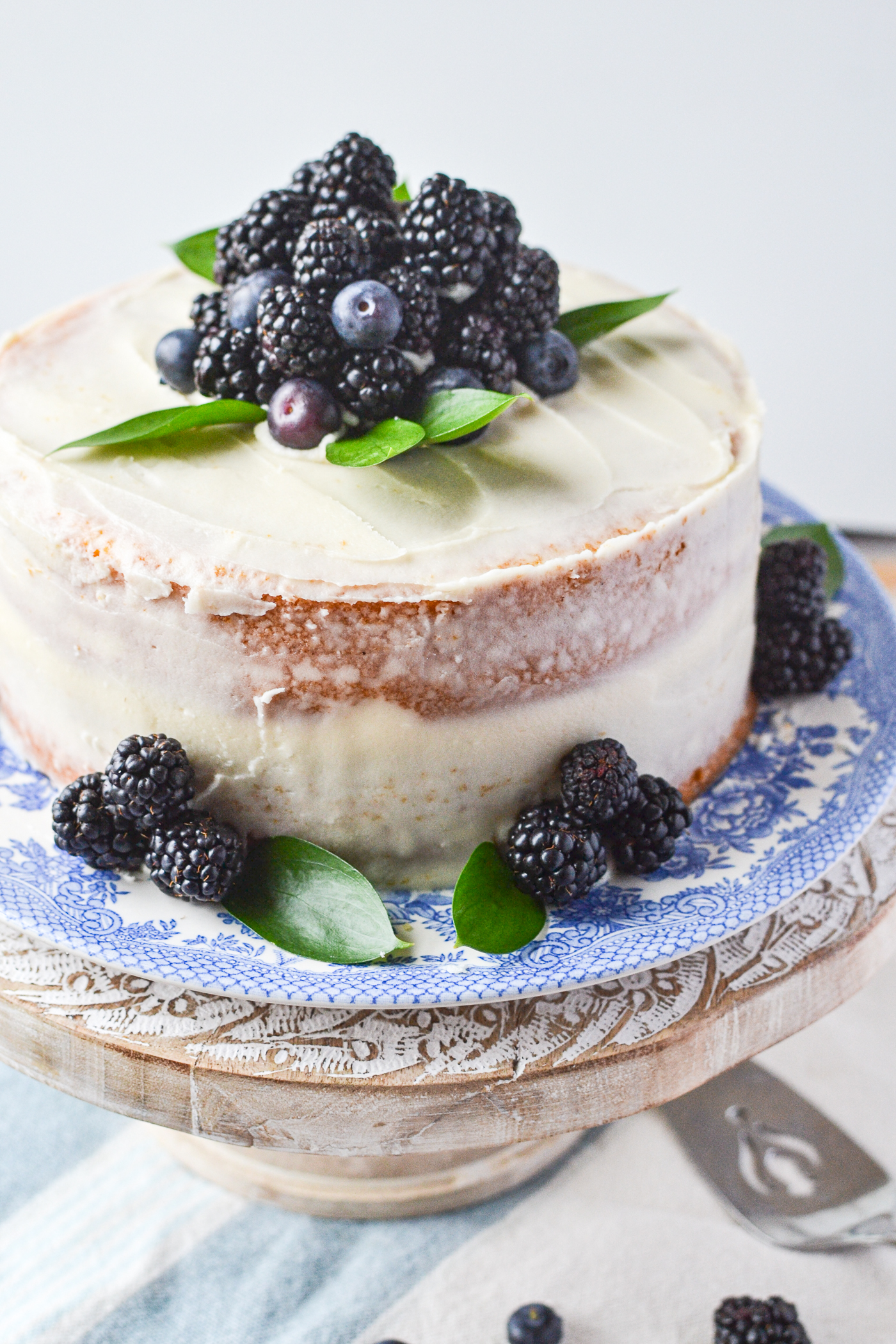Easy Berry Semi Naked Cake - Red Cottage Chronicles