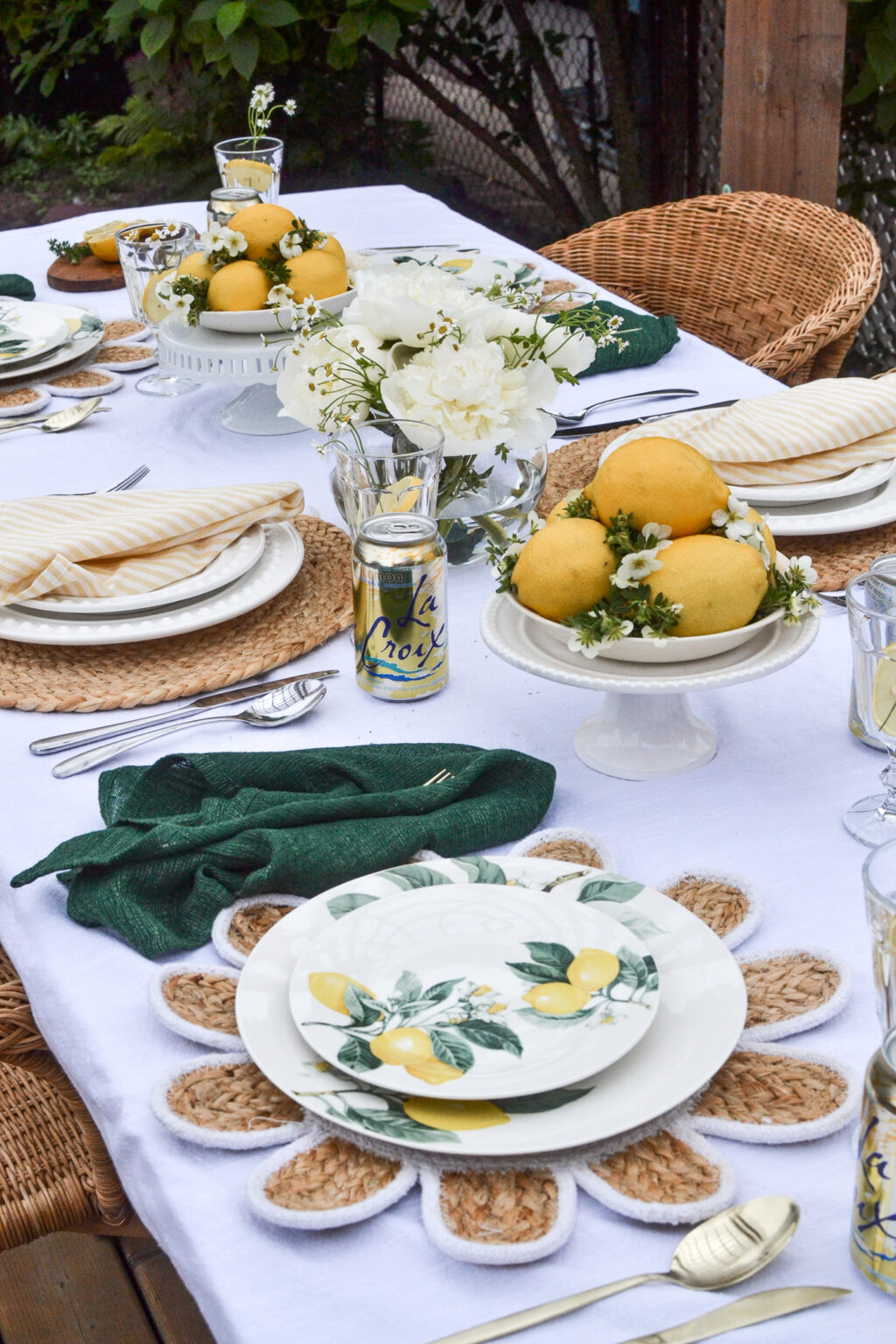 Lemon Tablescape for Summer - Red Cottage Chronicles