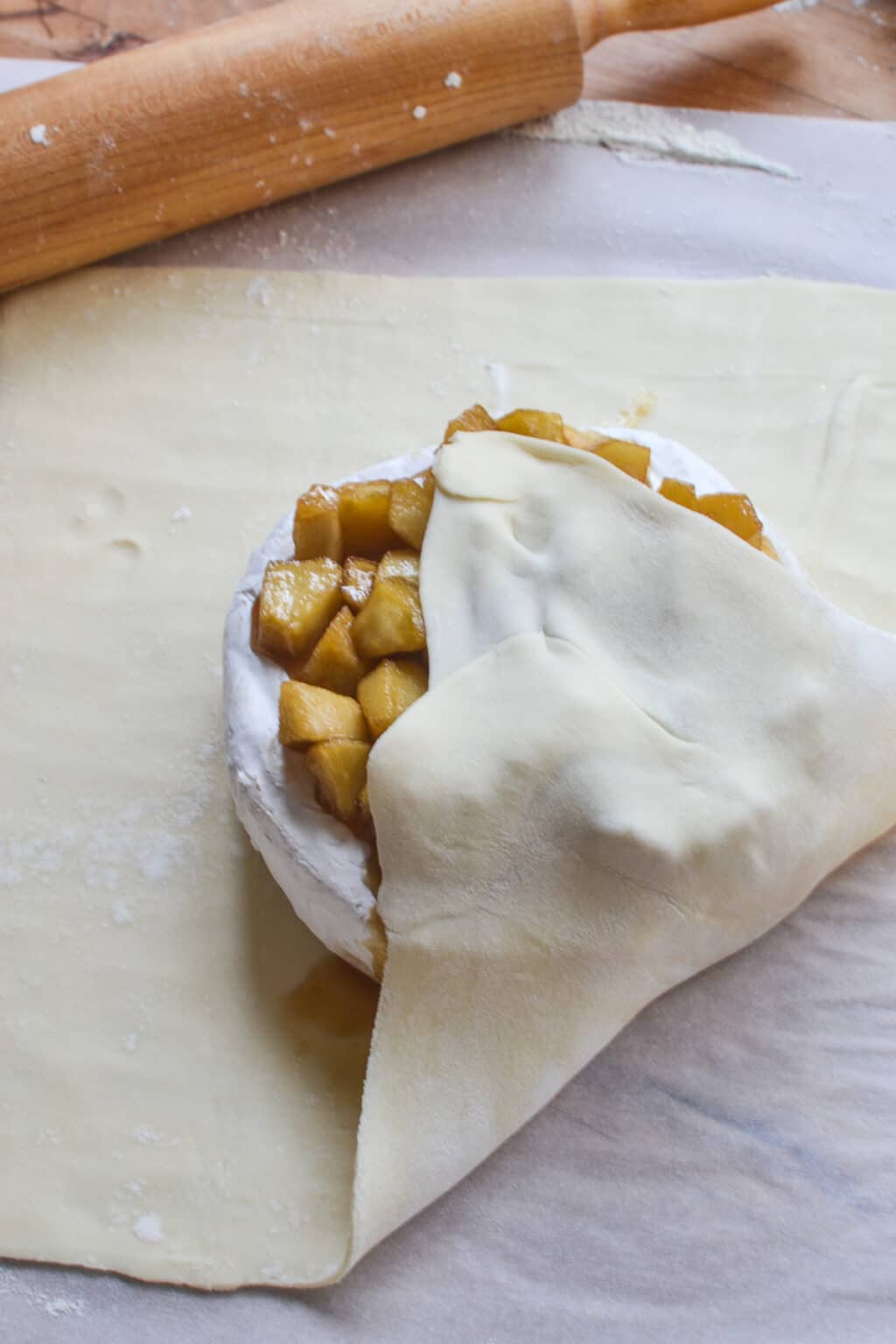 Baked Apple Brie Puff Pastry - Red Cottage Chronicles