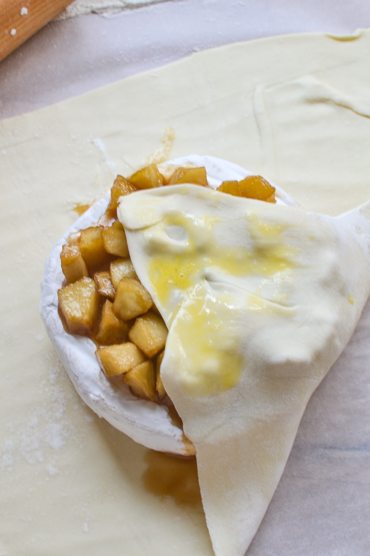 Baked Apple Brie Puff Pastry - Red Cottage Chronicles