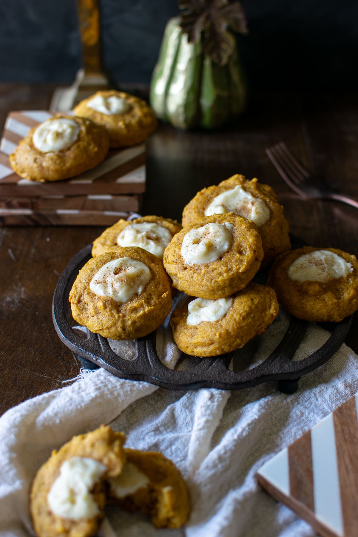 Pumpkin Cheesecake Thumbprint Cookies - Red Cottage Chronicles
