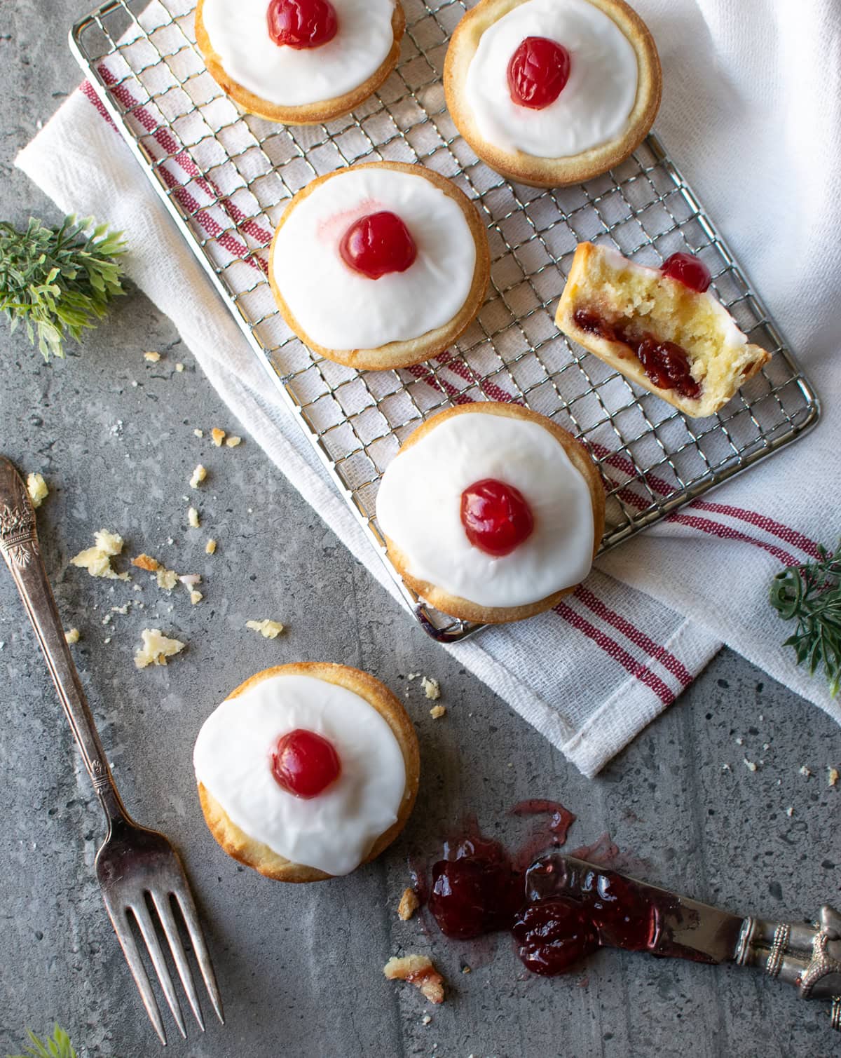 Cherry Bakewell Tarts - Red Cottage Chronicles