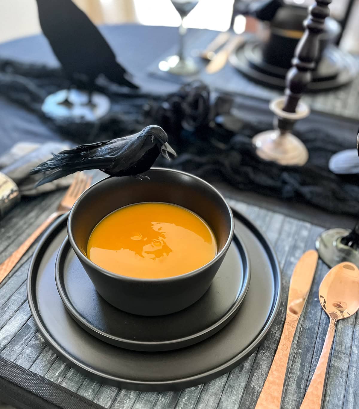 Shadows of the Sky; Crow Inspired Halloween Tablescape - Red Cottage ...