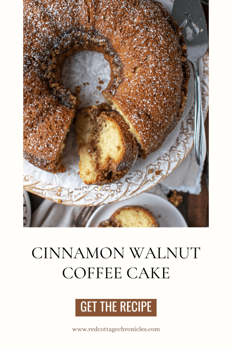 Cinnamon Walnut Coffee Cake - Red Cottage Chronicles