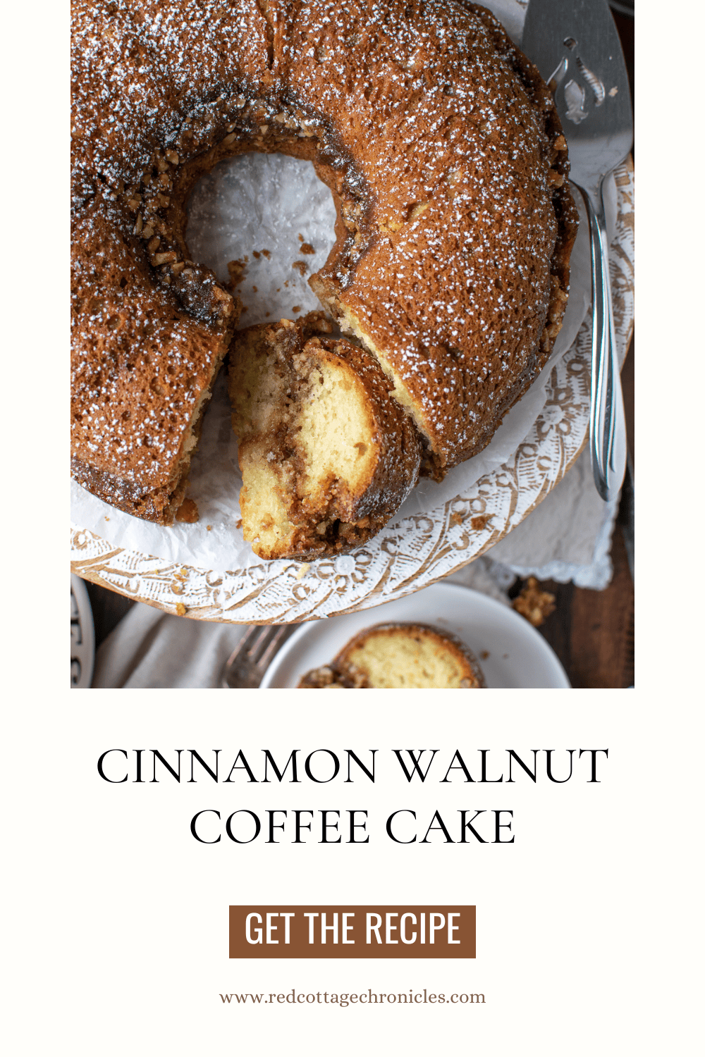 Cinnamon Walnut Coffee Cake - Red Cottage Chronicles