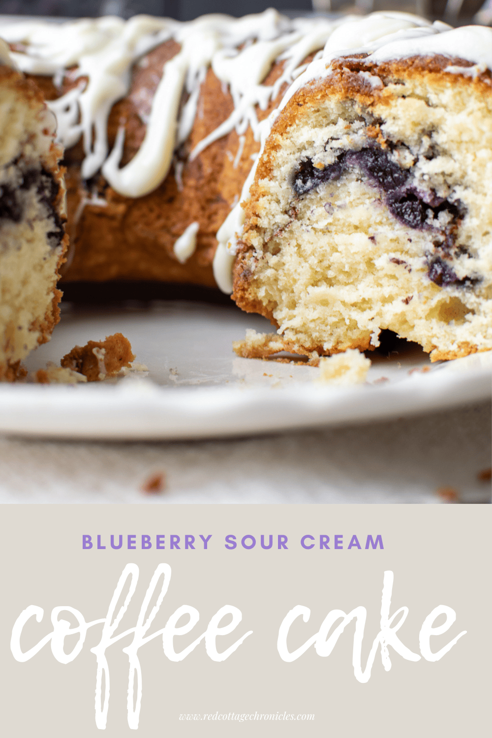 Blueberry Sour Cream Coffee Cake - Red Cottage Chronicles