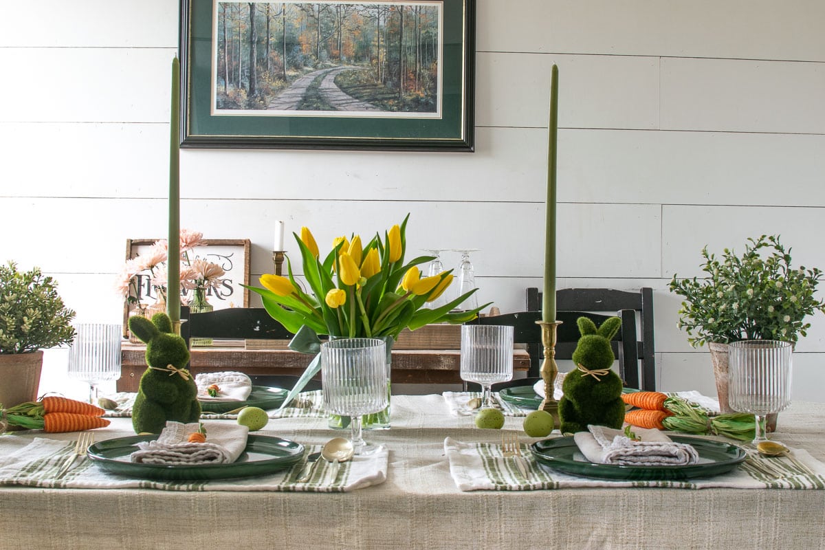 Garden Inspired Green Tablescape Styled 3 Ways - Red Cottage Chronicles